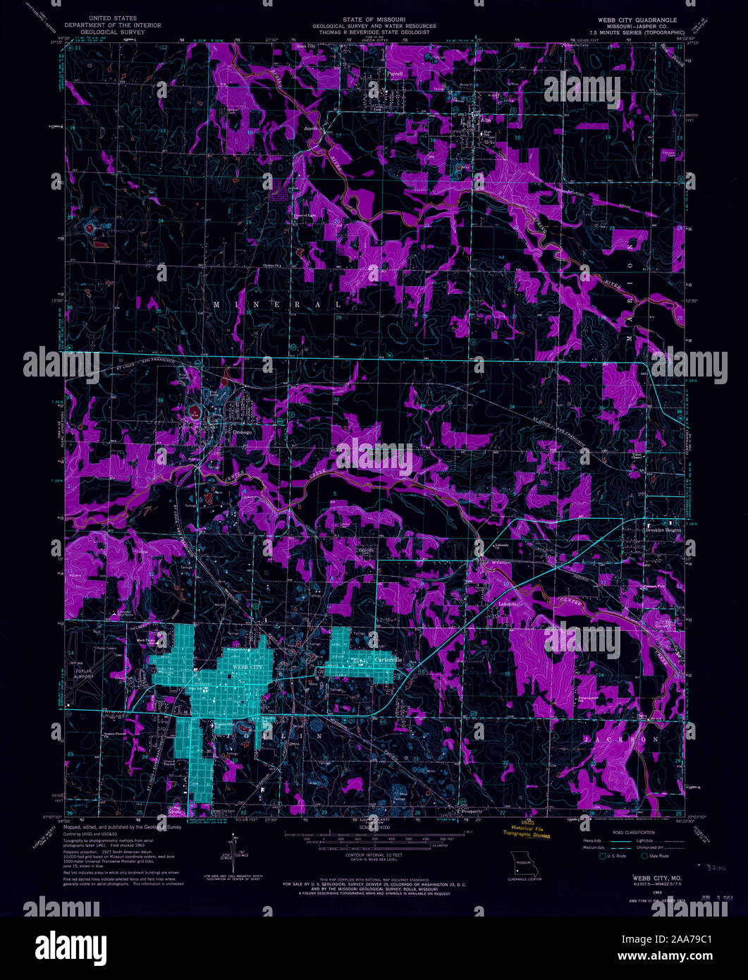 Map of webb city hi-res stock photography and images - Alamy