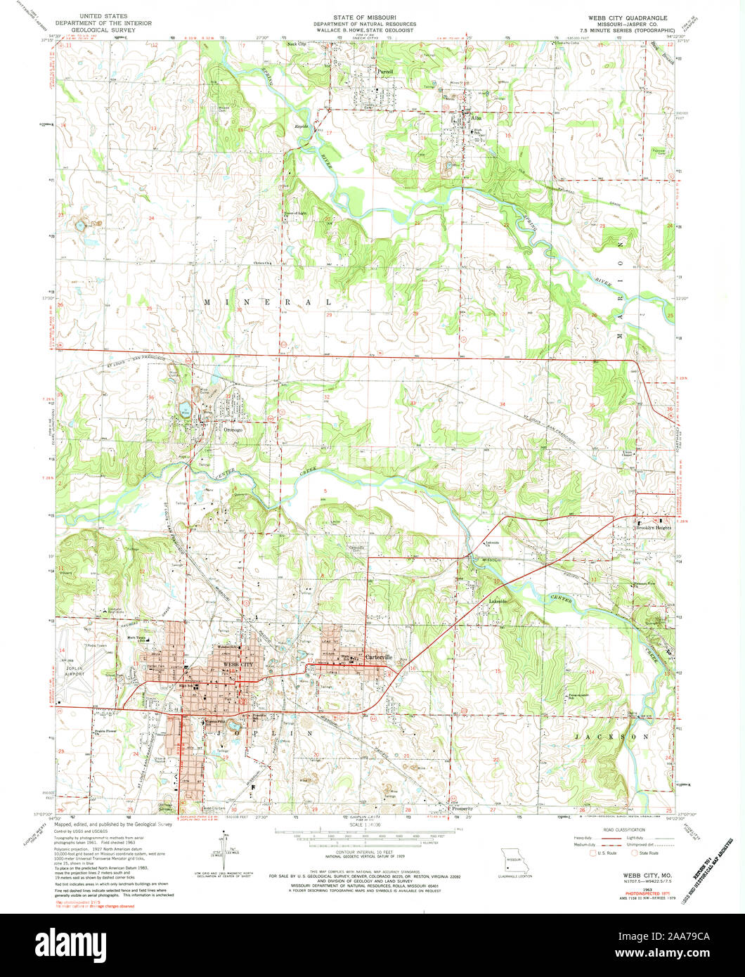 Webb city missouri map hi-res stock photography and images - Alamy