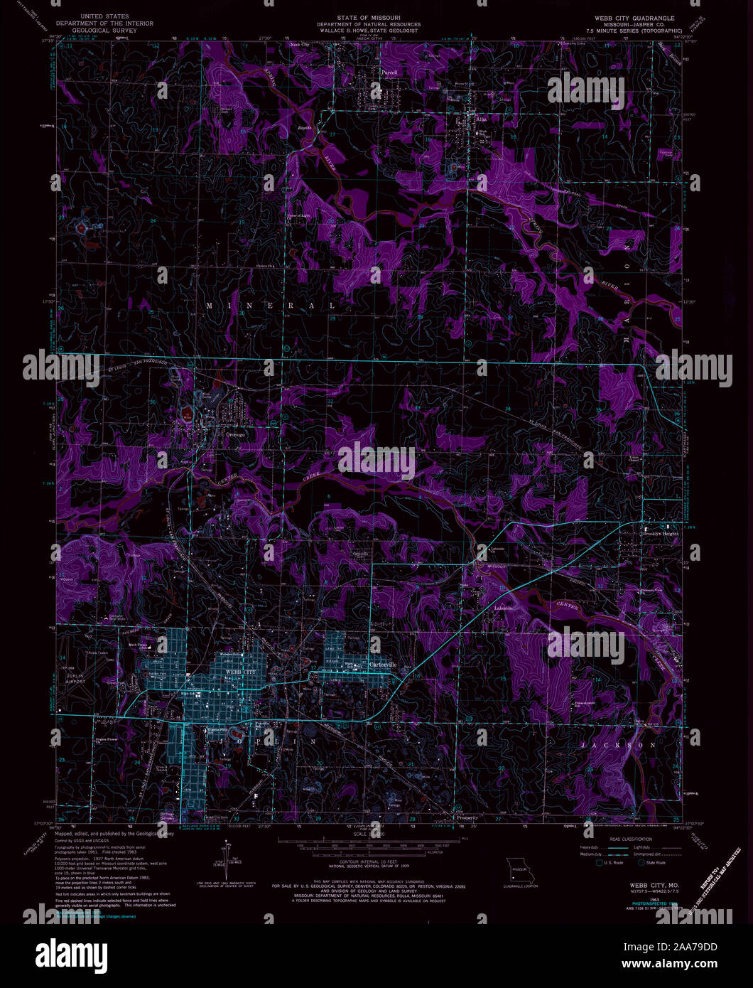 Map of webb city hi-res stock photography and images - Alamy