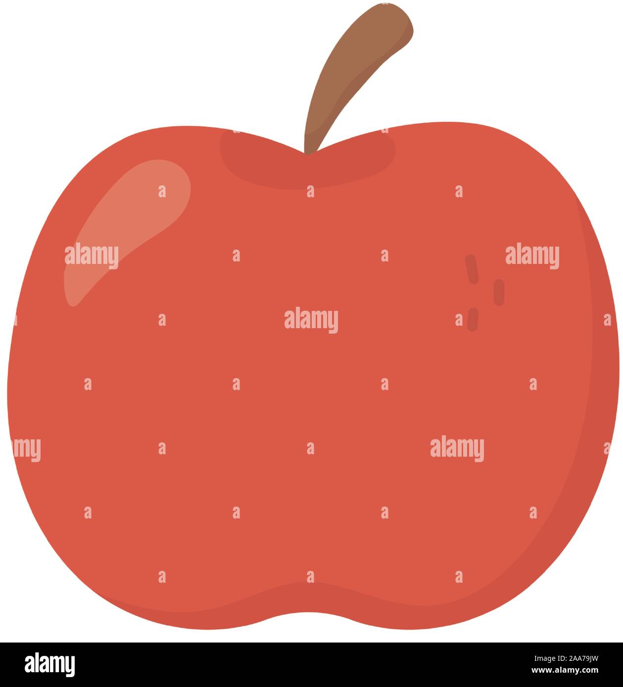 fresh fruit apple on white background vector illustration Stock Vector ...
