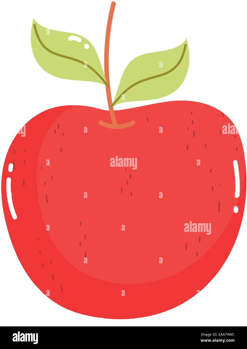 apple fruit fresh on white background vector illustration Stock Vector ...