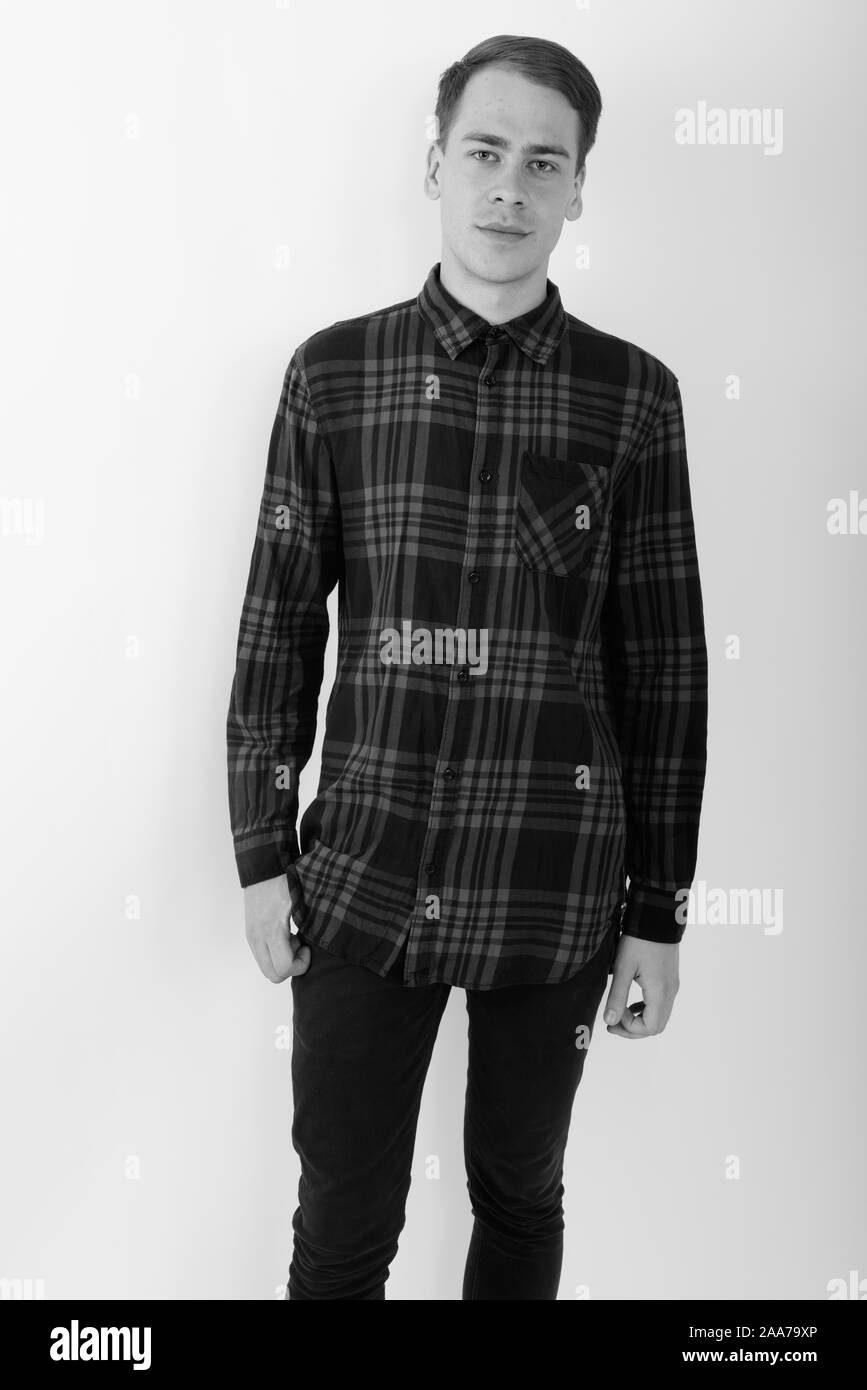 Casual red and white Black and White Stock Photos & Images - Alamy