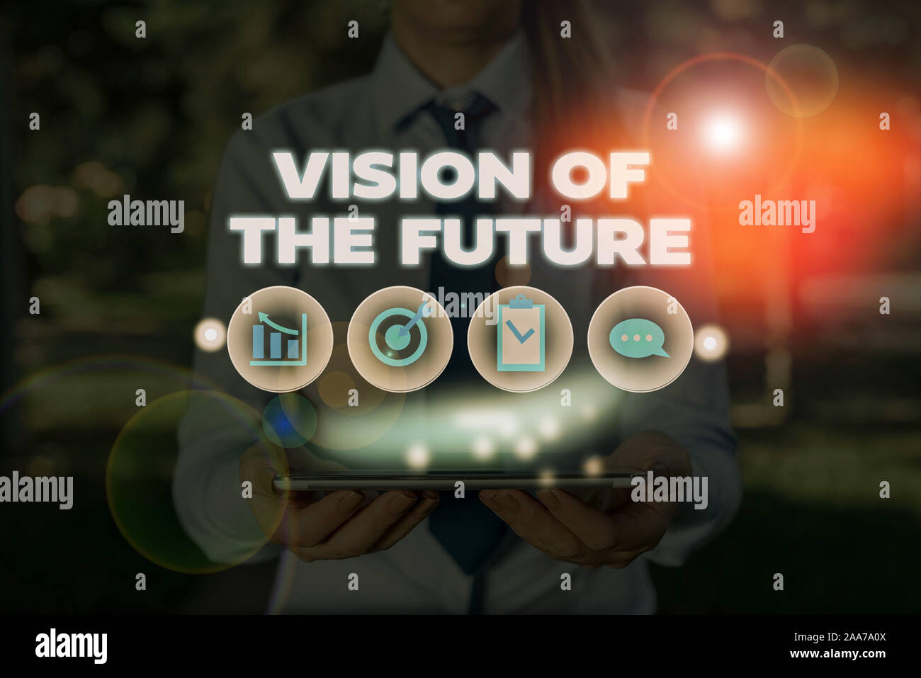 Conceptual hand writing showing Vision Of The Future. Concept meaning ...