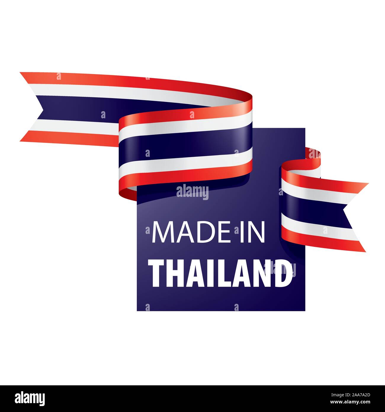 Thailand flag, vector illustration on a white background Stock Vector ...