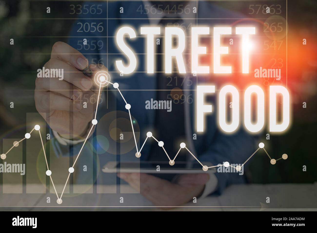 Handwriting text Street Food. Conceptual photo cooked food sold by ...