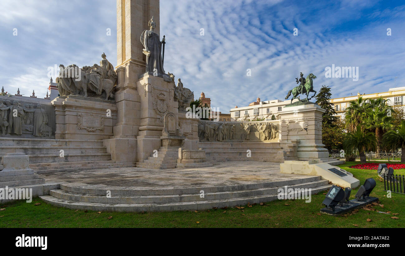 Monument to the Constitution of 1812 Front View Cadiz Andalusia Spain ...