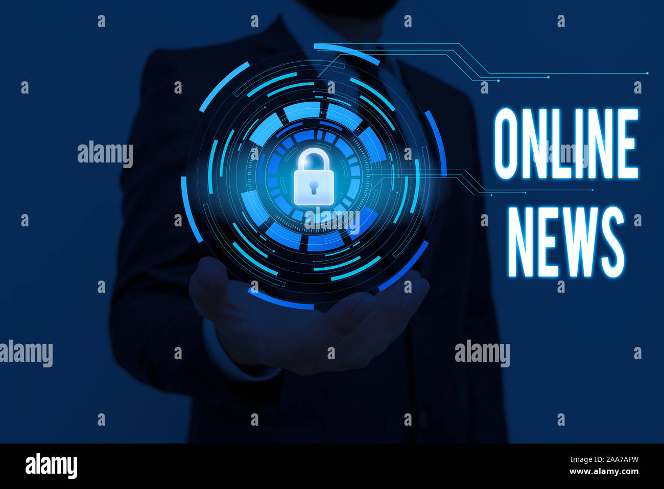 Writing note showing Online News. Business concept for information ...