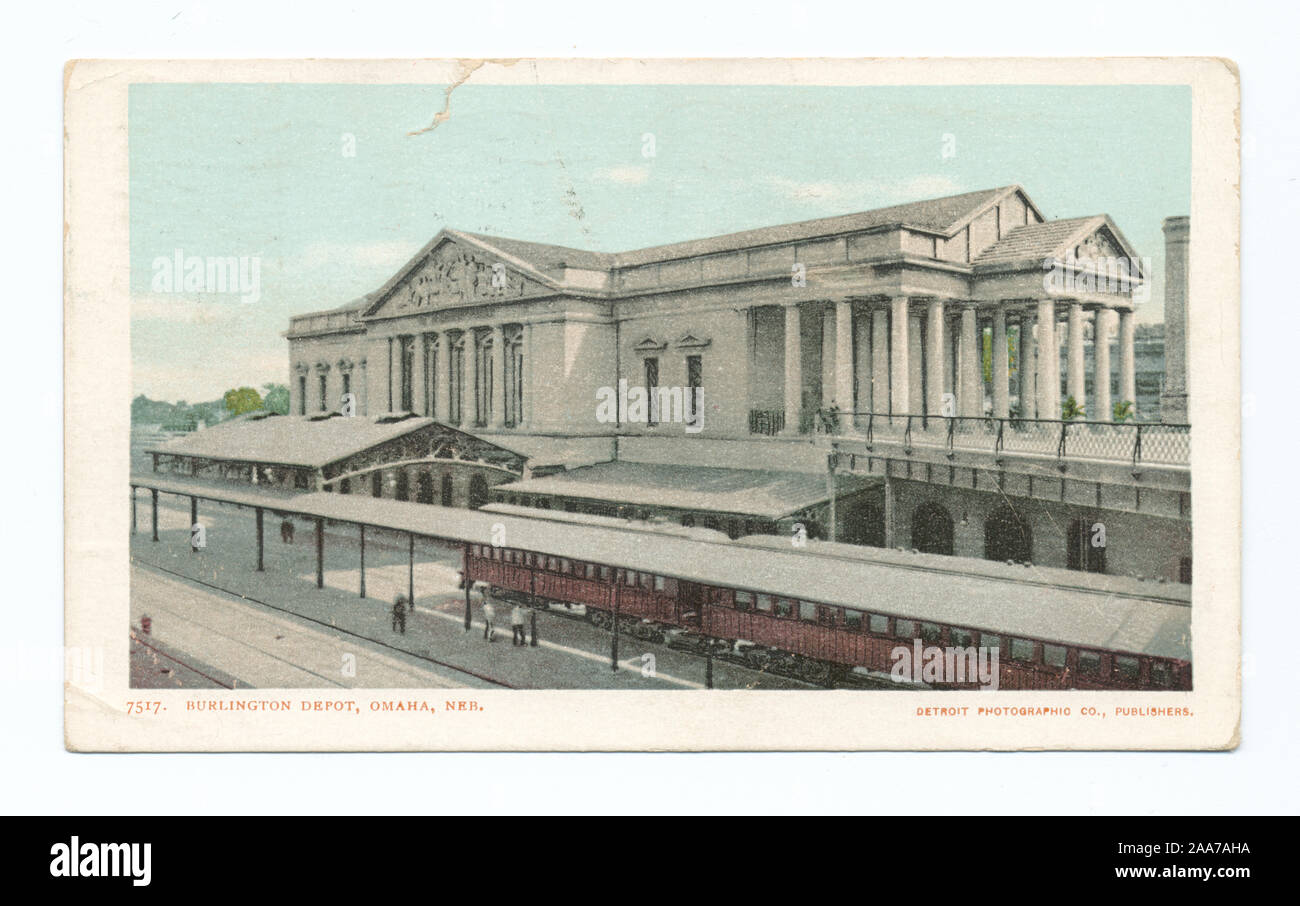 1903-1904.; Burlington Depot, Omaha, Neb Stock Photo - Alamy