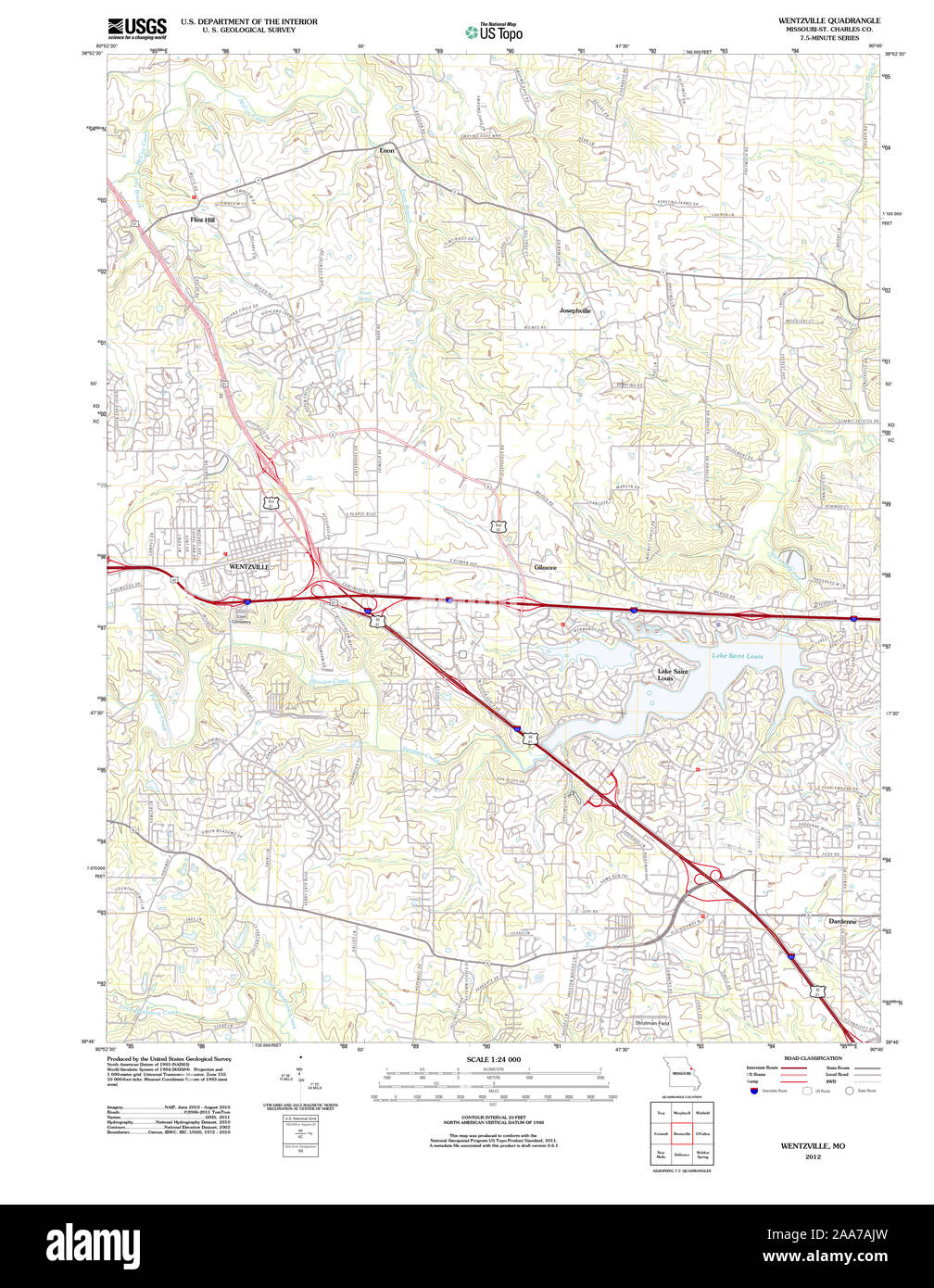 Wentzville missouri map hi-res stock photography and images - Alamy