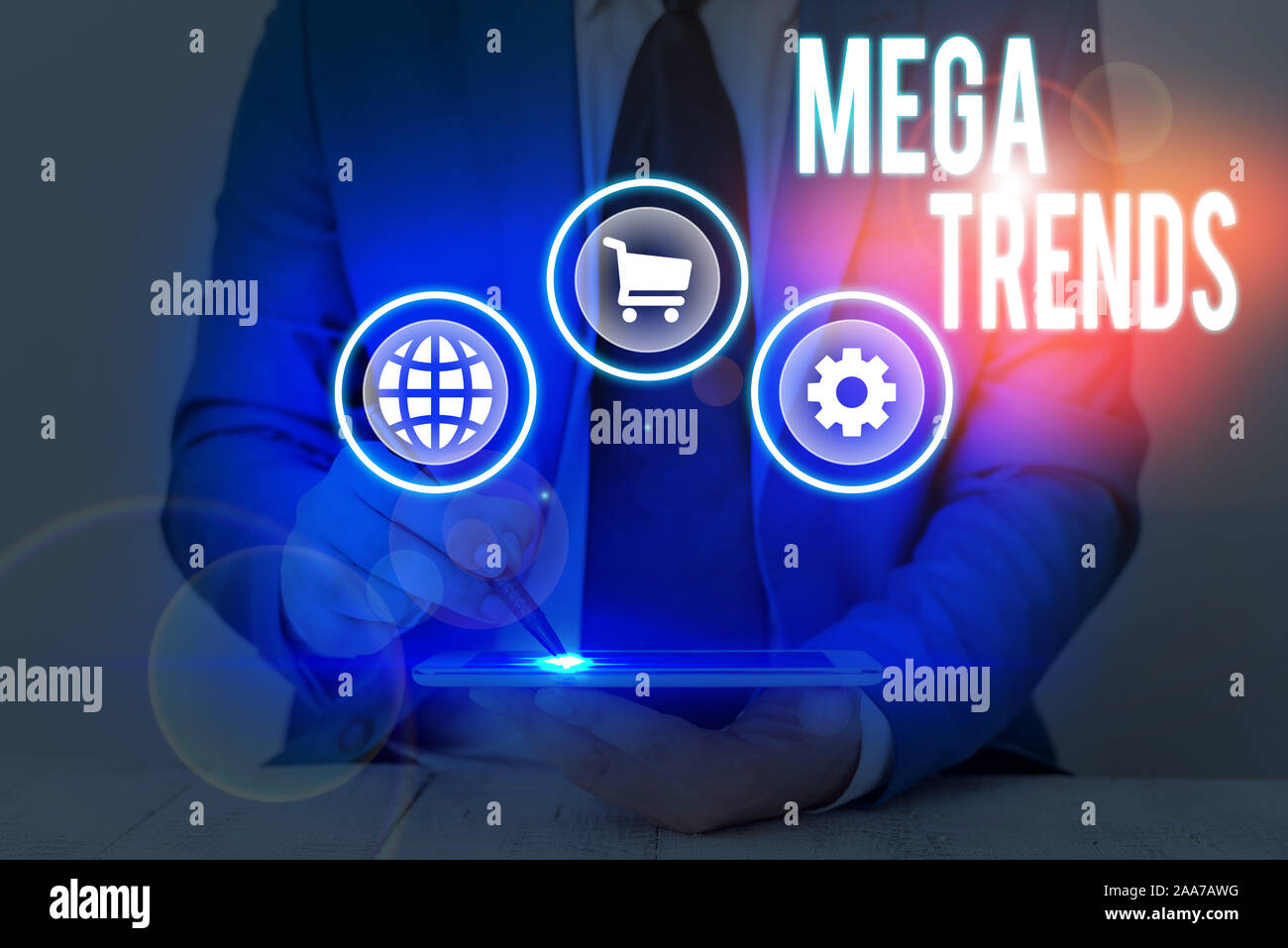 Conceptual hand writing showing Mega Trends. Concept meaning powerful ...