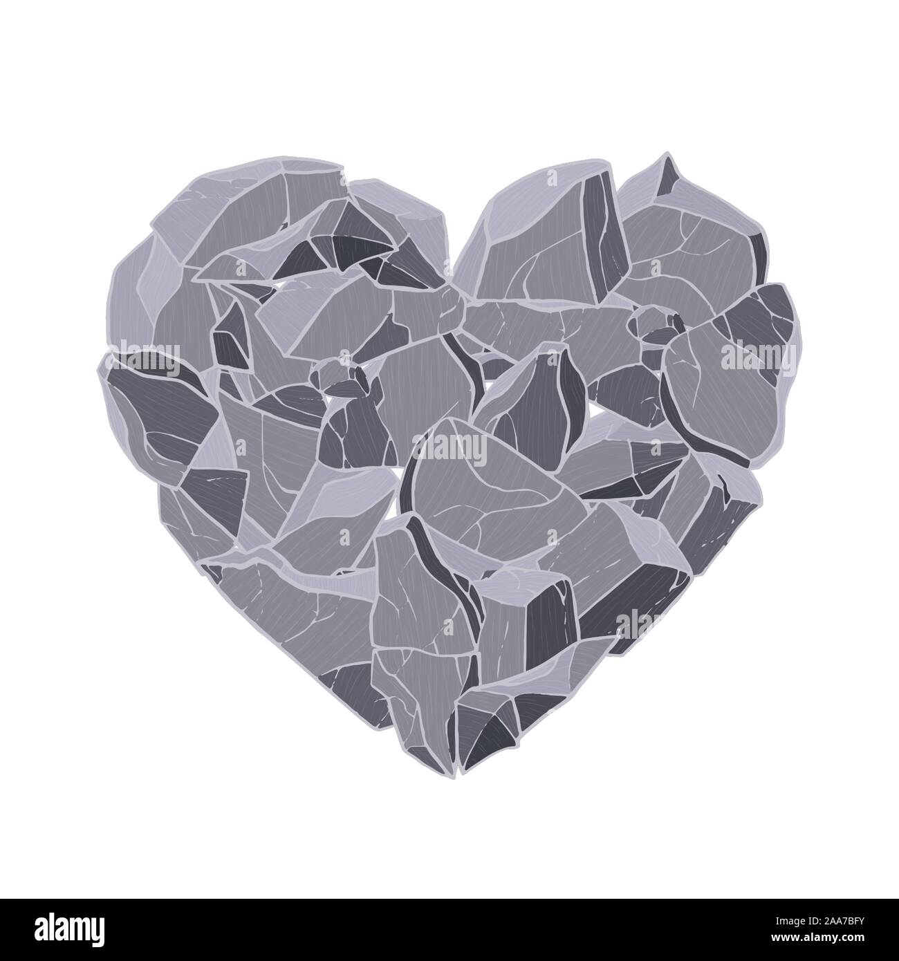 Stone texture heart. Vector illustration. Valentine day card Stock ...