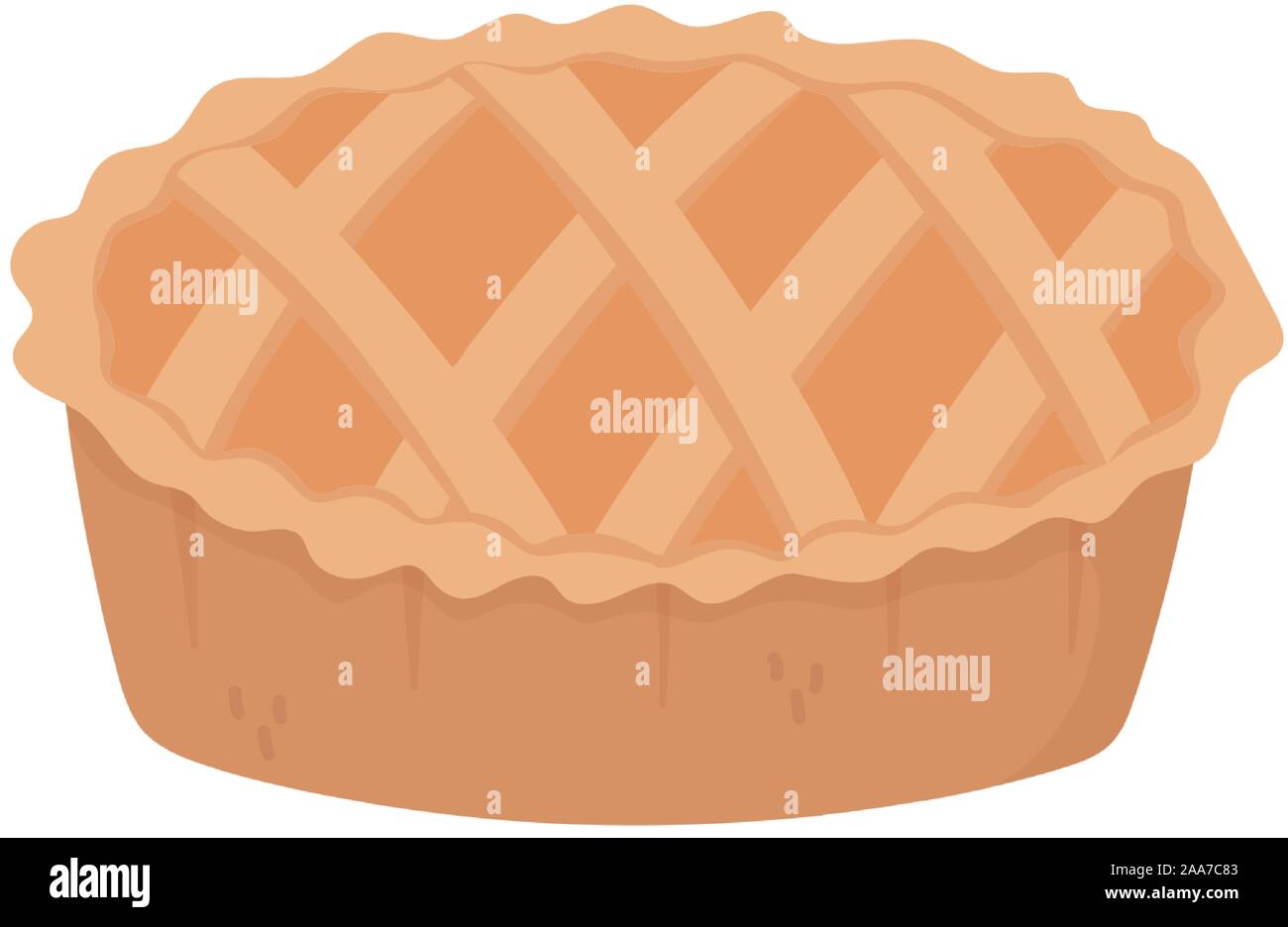 sweet pie dessert on white background vector illustration Stock Vector ...