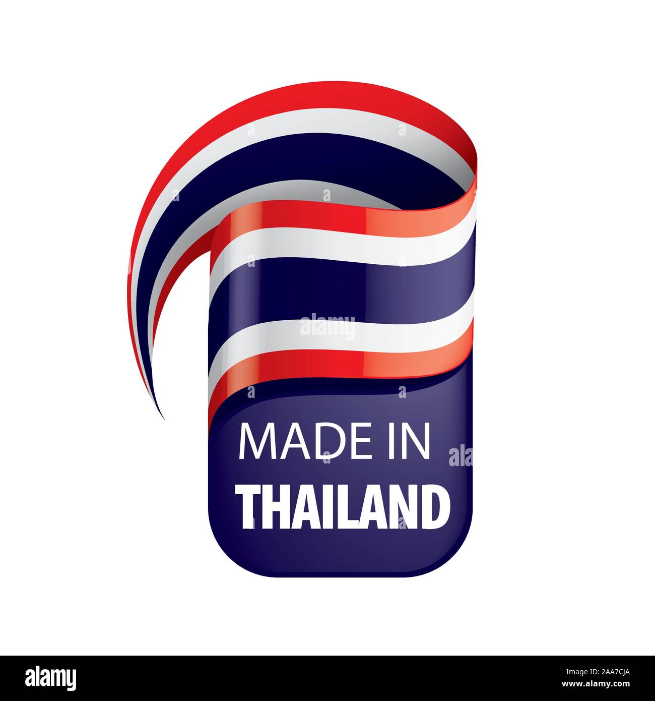 Thailand flag, vector illustration on a white background Stock Vector ...
