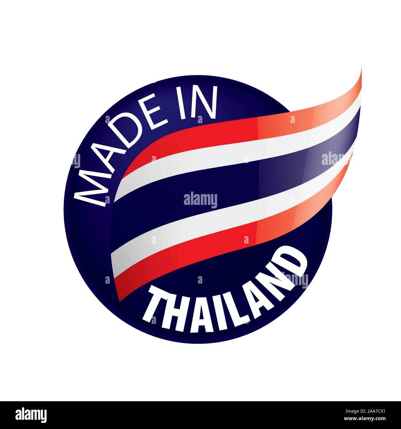 Thailand flag, vector illustration on a white background Stock Vector ...