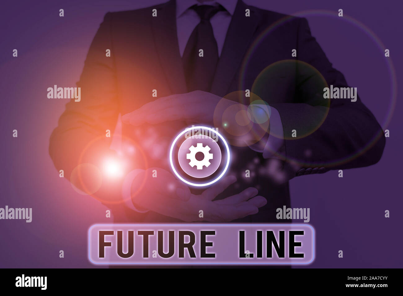 Text sign showing Futuro Line. Business photo showcasing In the future ...
