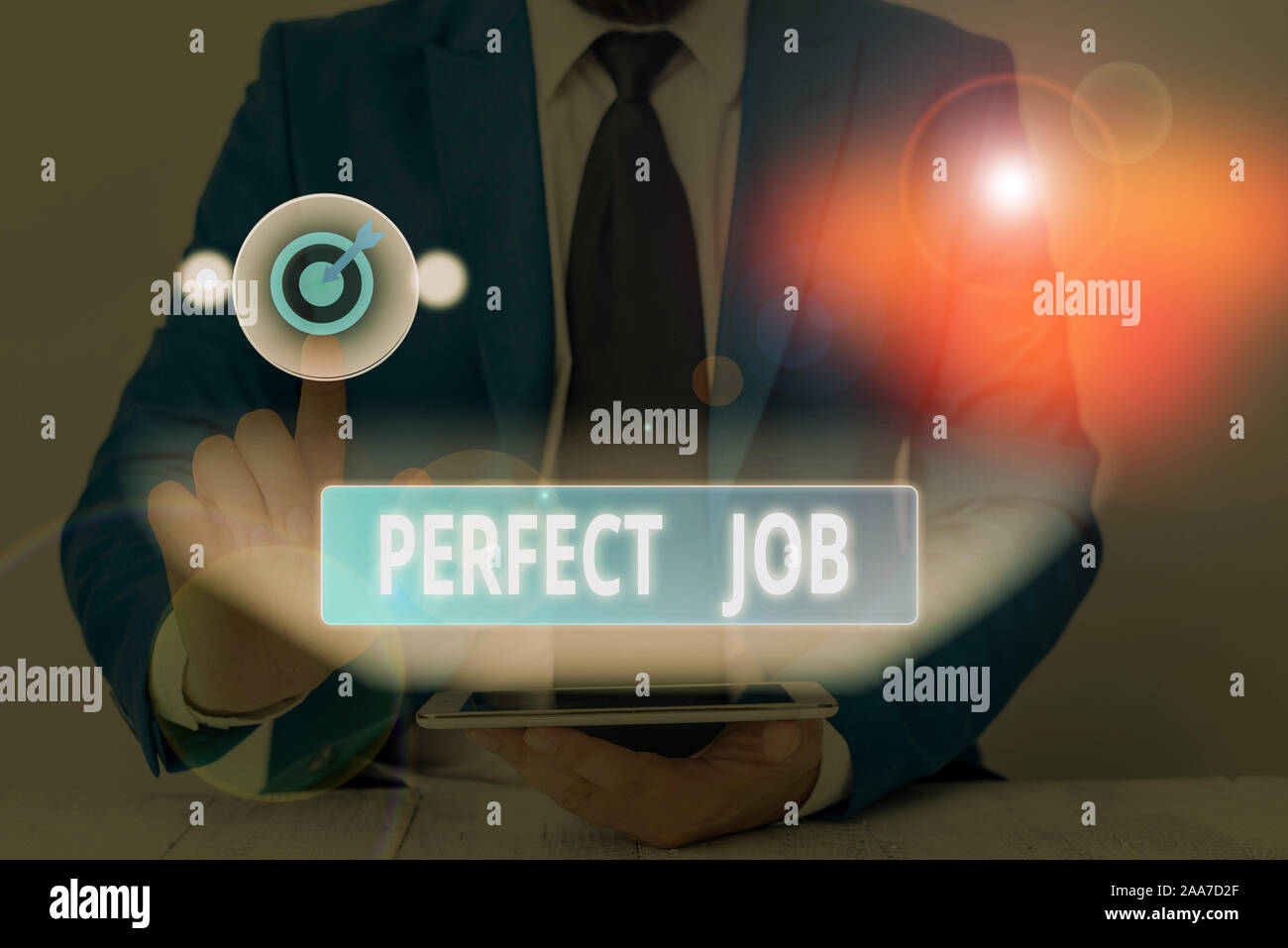 Text sign showing Perfect Job. Business photo showcasing a job that ...