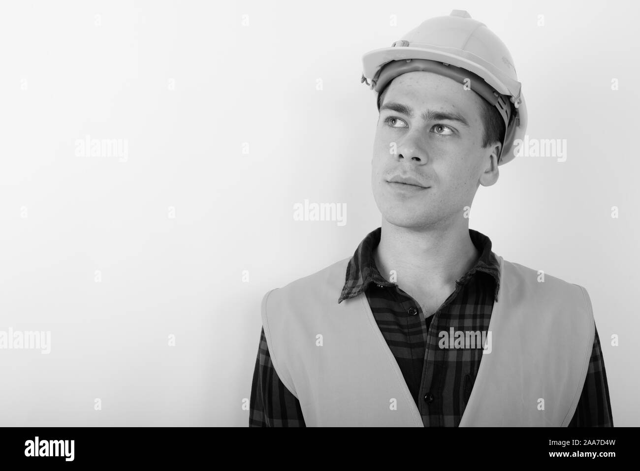 Construction worker black and white hi-res stock photography and images ...