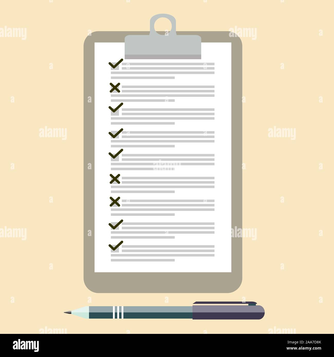 Blank notepad pen pencil Stock Vector Images - Alamy
