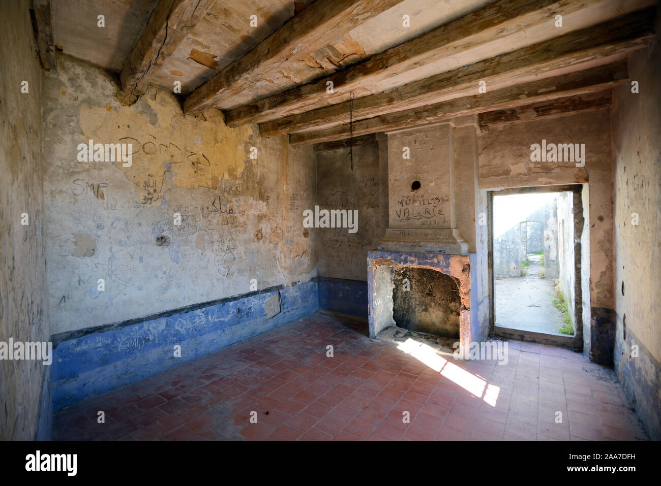 Empty & Abandoned Former Officer's Room or Quarters in the Vauban ...