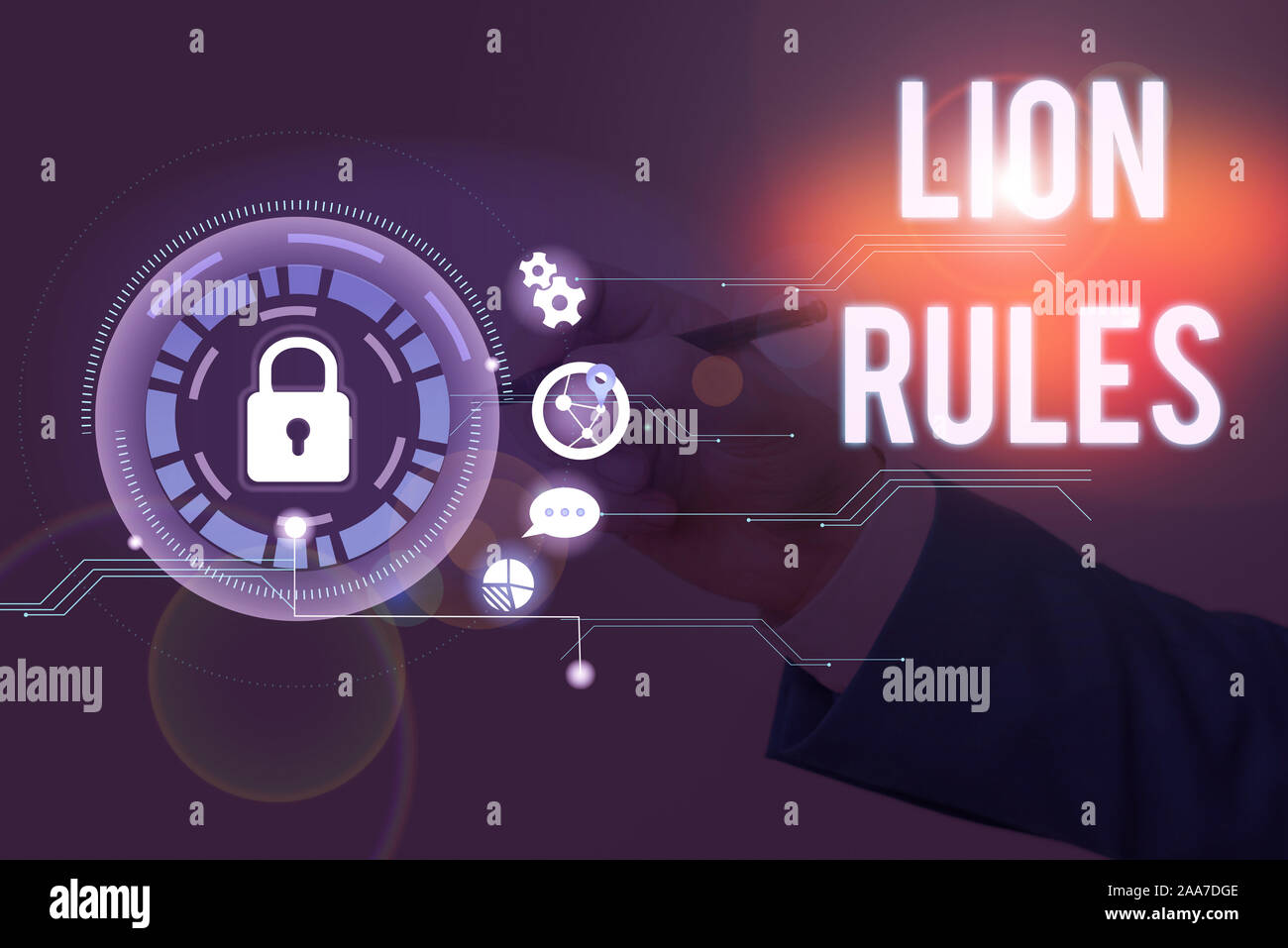 Conceptual hand writing showing Lion Rules. Concept meaning epitome of ...