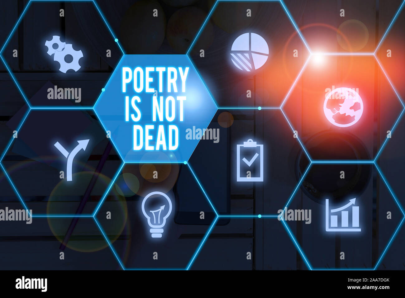 Text sign showing Poetry Is Not Dead. Business photo showcasing ...