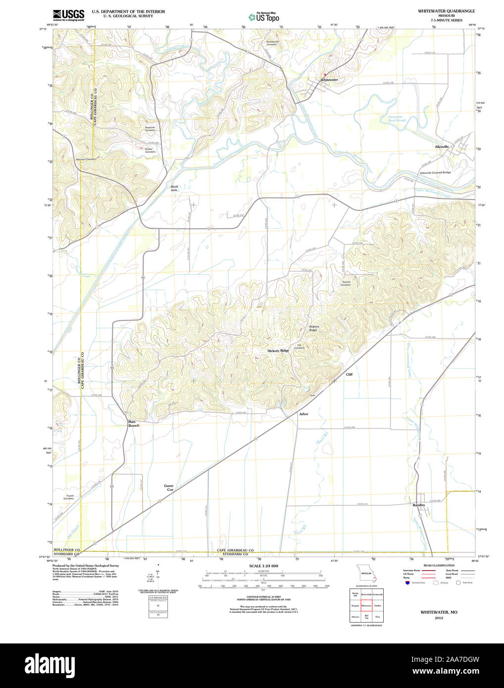 Map of whitewater hi-res stock photography and images - Alamy