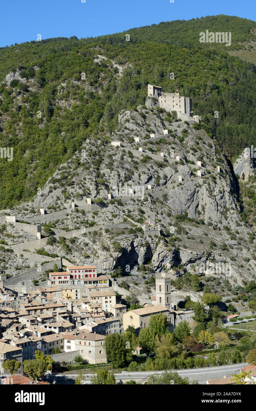 Fortified Town or Village of Entrevaux and its Hilltop Fort, Castle or ...