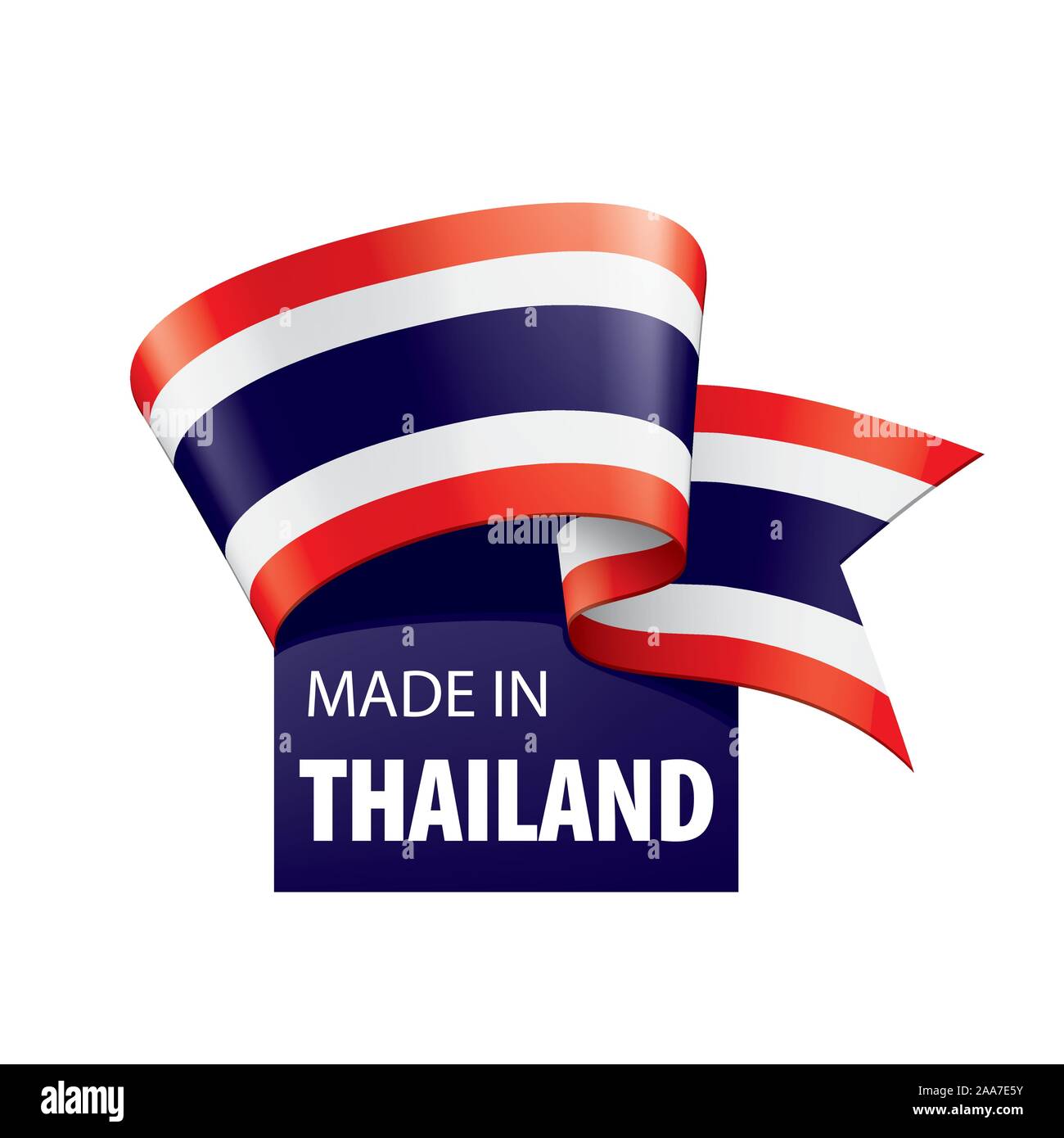Thailand flag, vector illustration on a white background Stock Vector ...