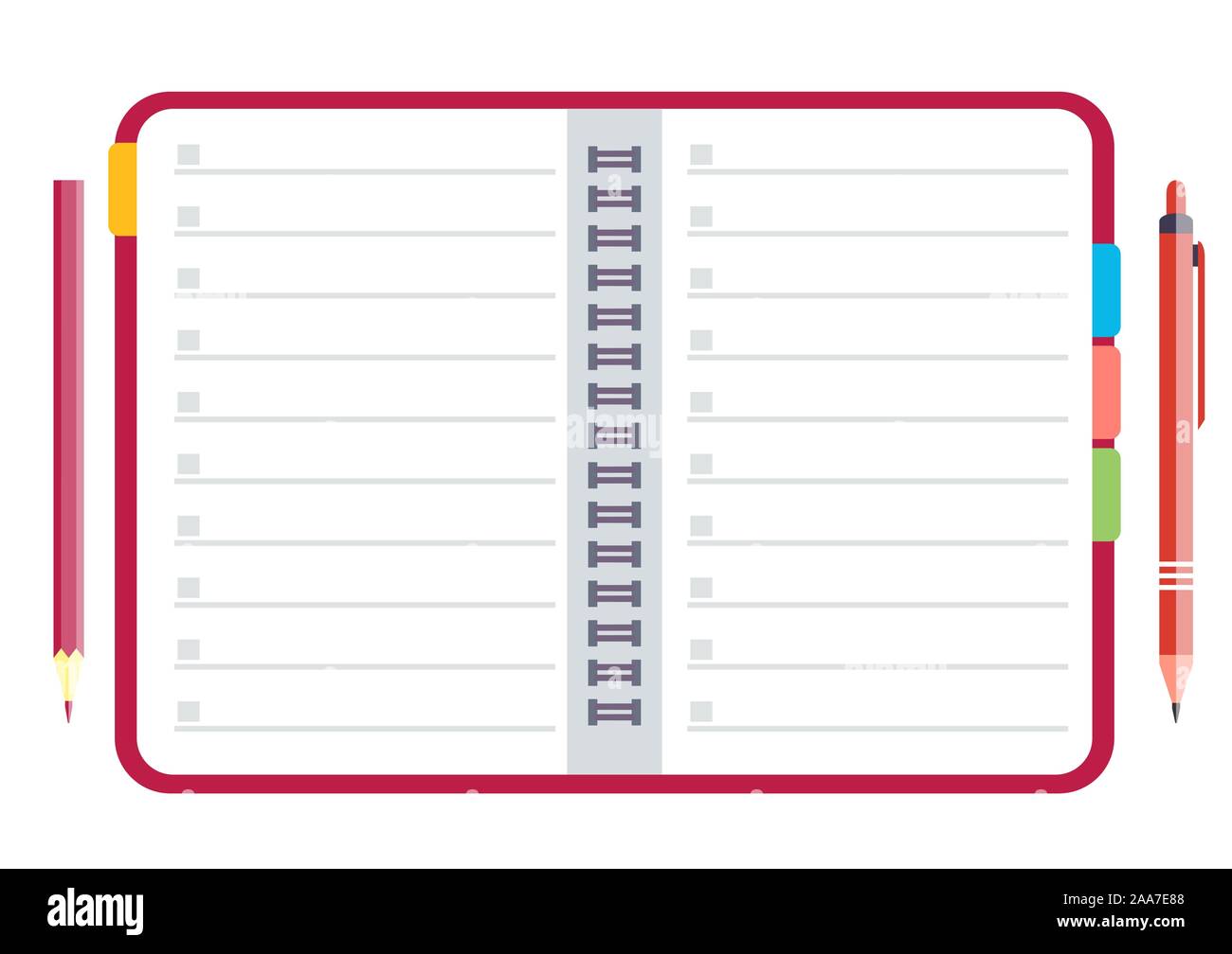 Open notebook lines Stock Vector Images - Alamy