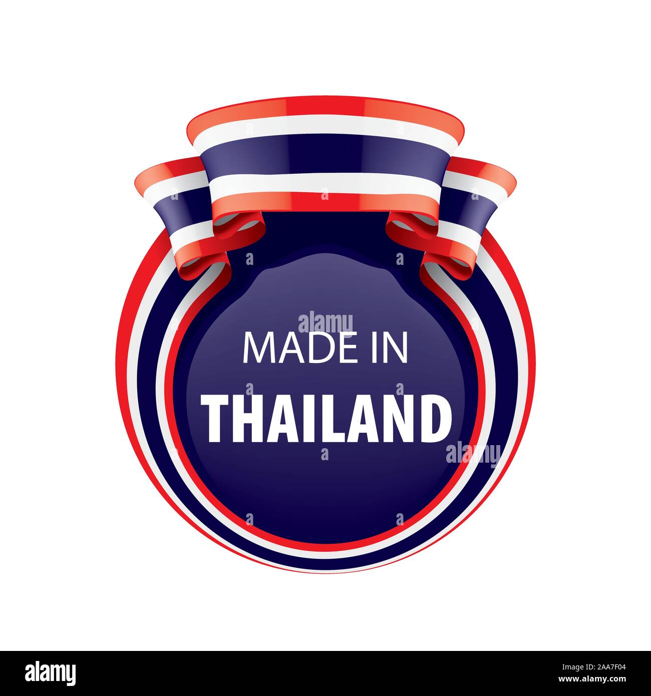 Thailand flag, vector illustration on a white background Stock Vector ...