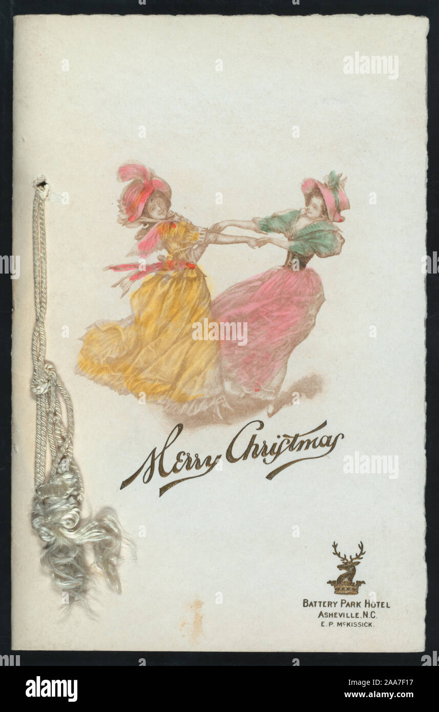 TWO DANCING WOMEN;CALENDAR PAGES FOR 1901;1900 HANDWRITTEN PROBABLY BY ...