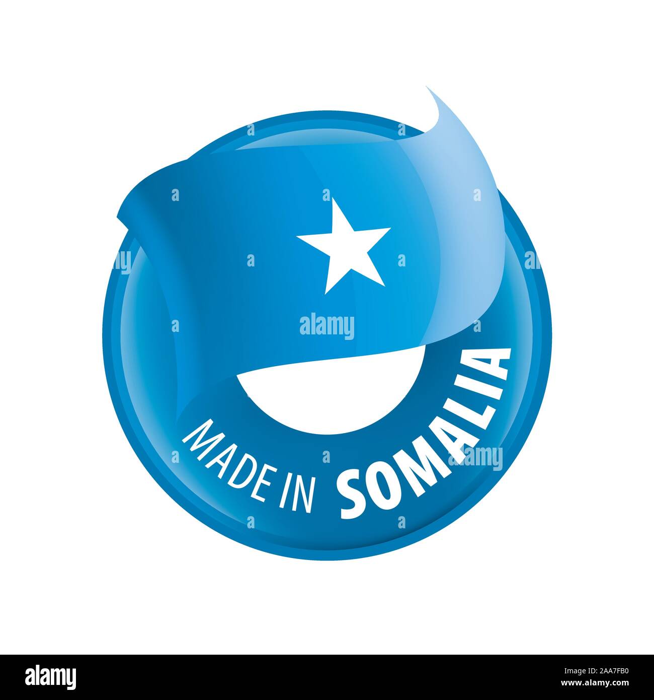 Somalia flag, vector illustration on a white background Stock Vector ...