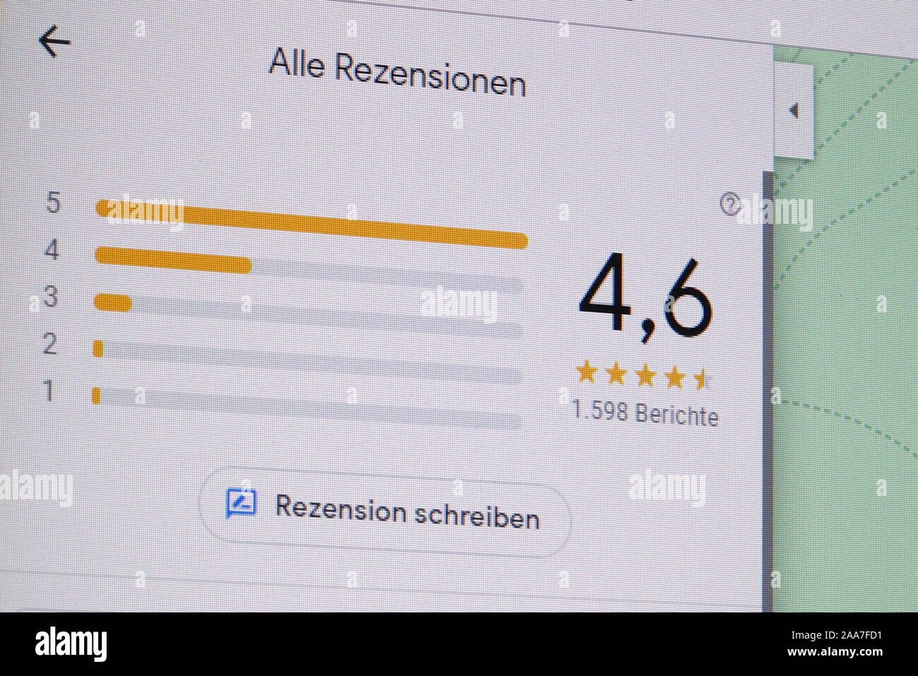 Munich, Germany. 19th Nov, 2019. A positive evaluation can be seen on a ...