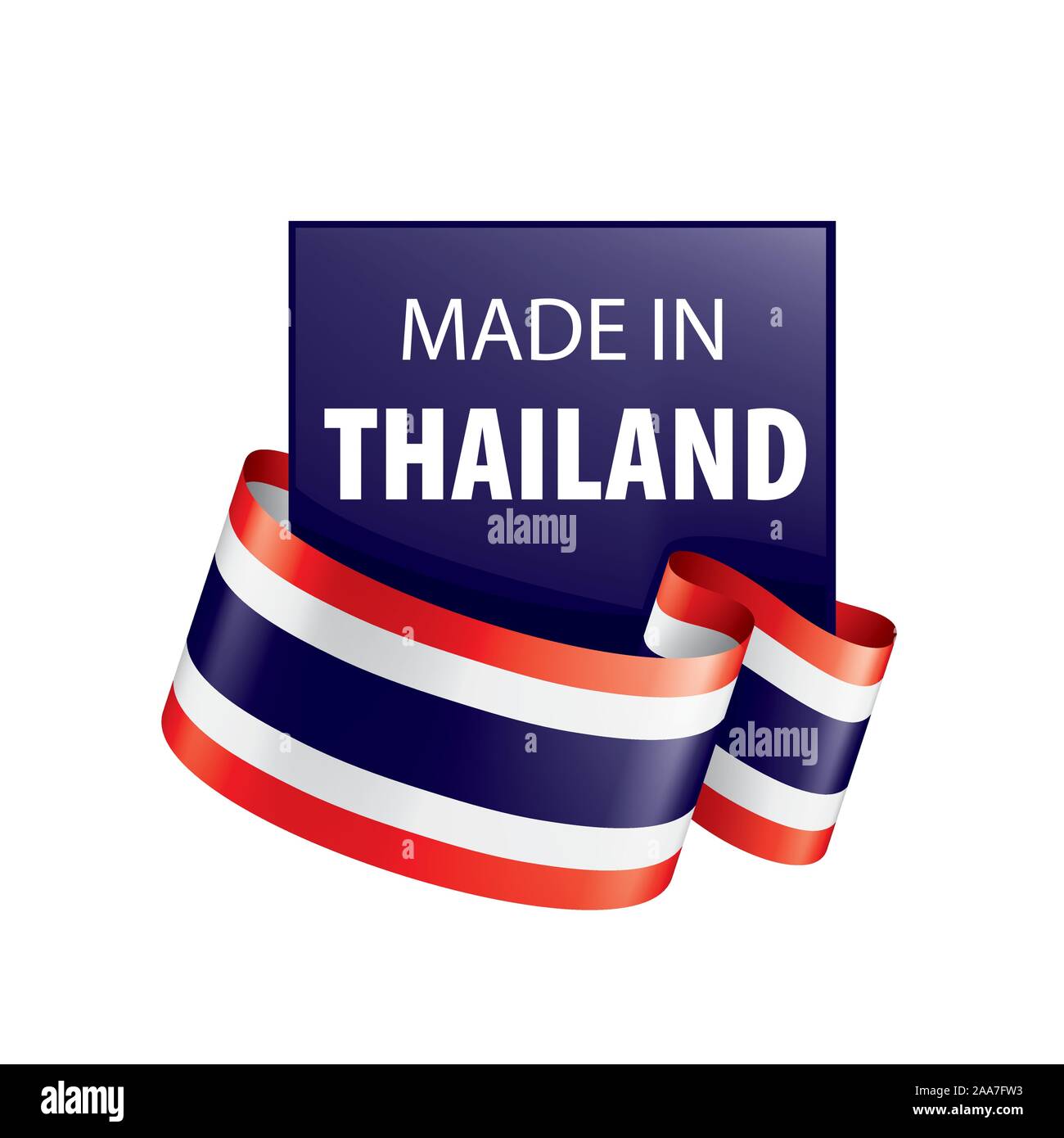 Thailand flag, vector illustration on a white background Stock Vector ...