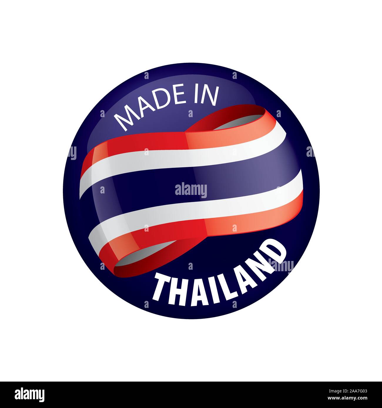 Thailand flag, vector illustration on a white background Stock Vector ...