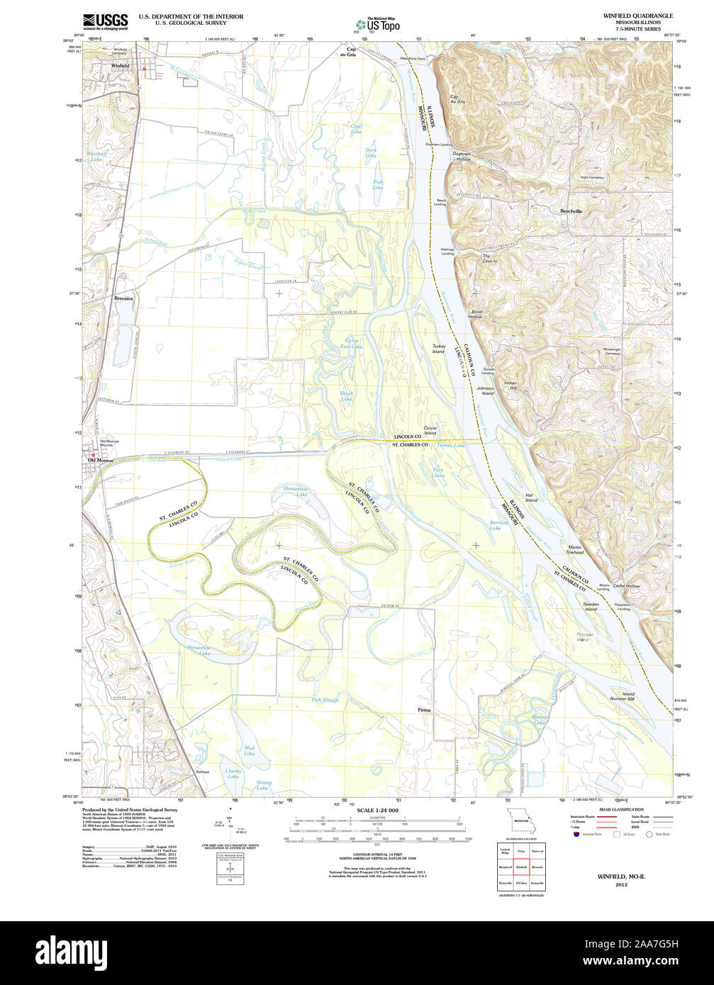 Map of winfield missouri hi-res stock photography and images - Alamy