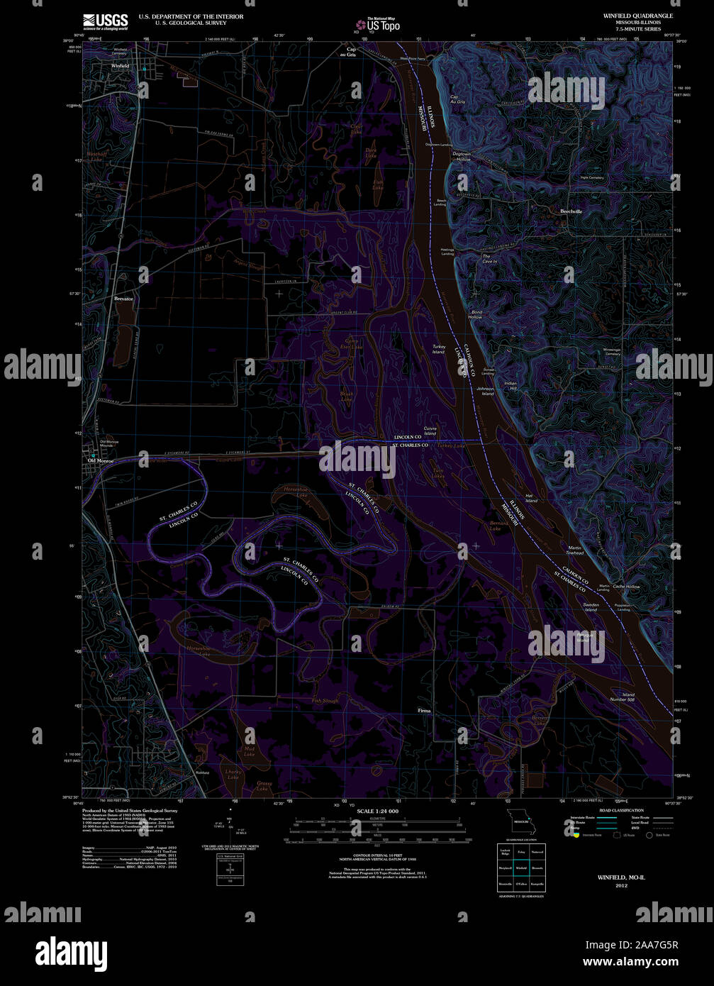 Map of winfield missouri hi-res stock photography and images - Alamy