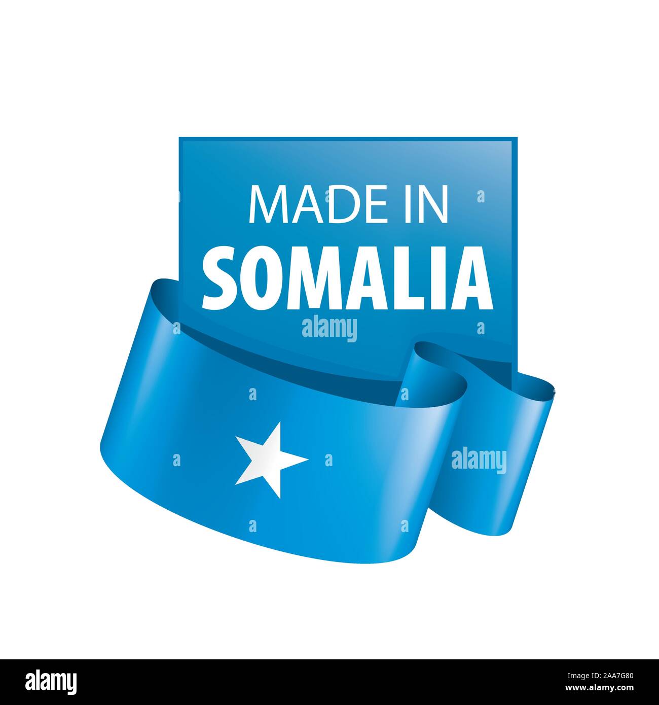 Somalia flag, vector illustration on a white background Stock Vector ...