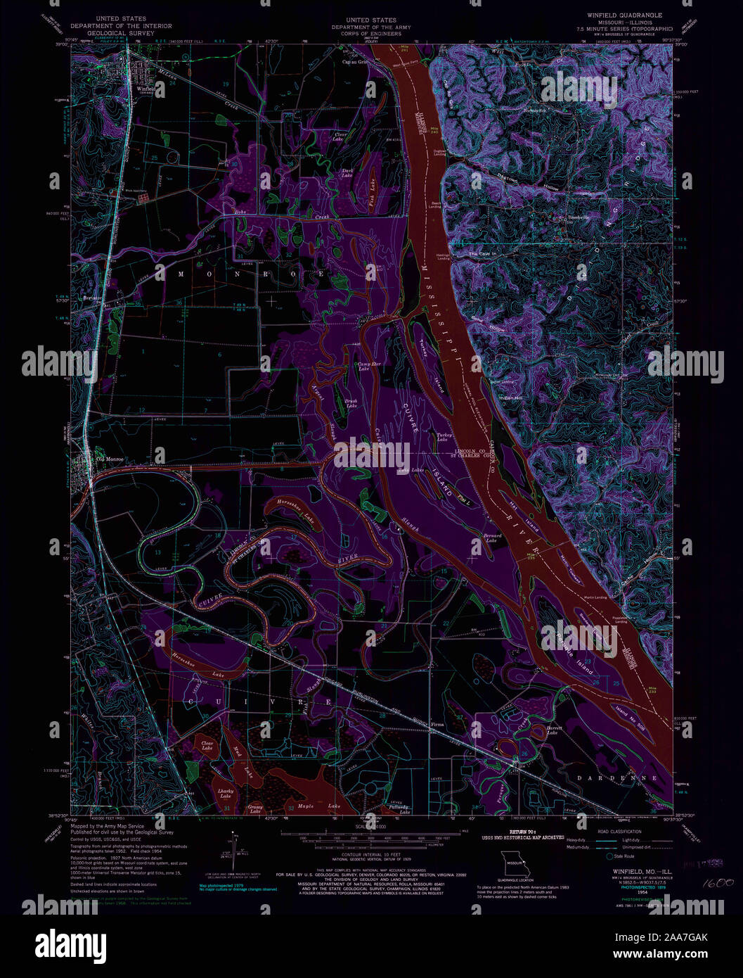 Map of winfield missouri hi-res stock photography and images - Alamy