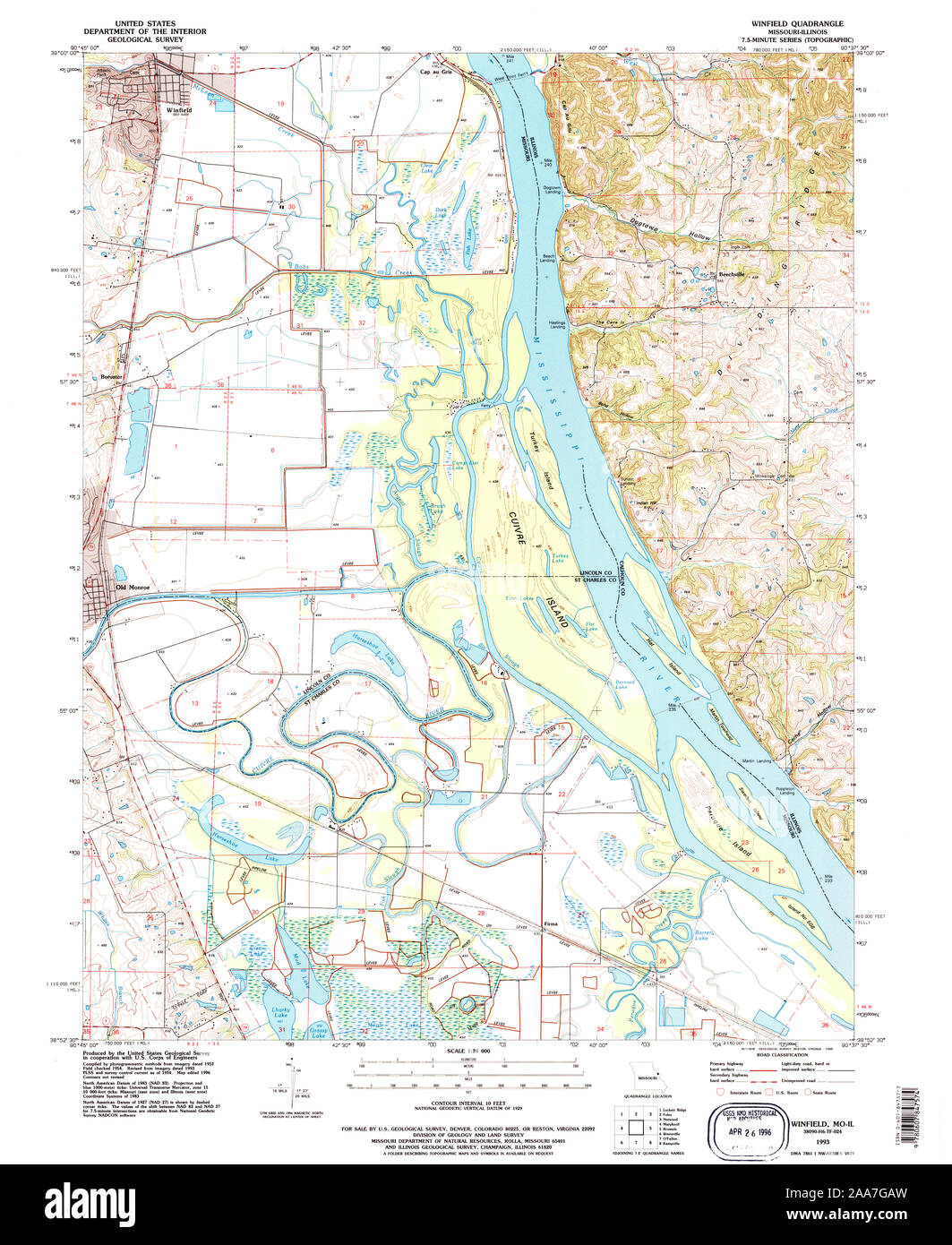 Winfield missouri map hi-res stock photography and images - Alamy