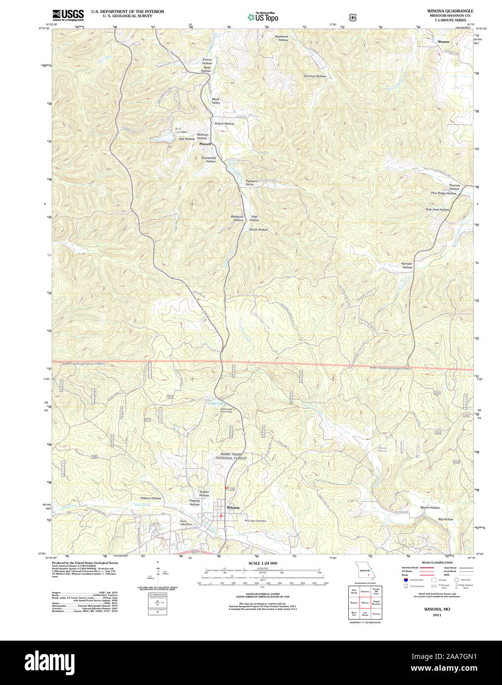 Map of winona missouri hi-res stock photography and images - Alamy