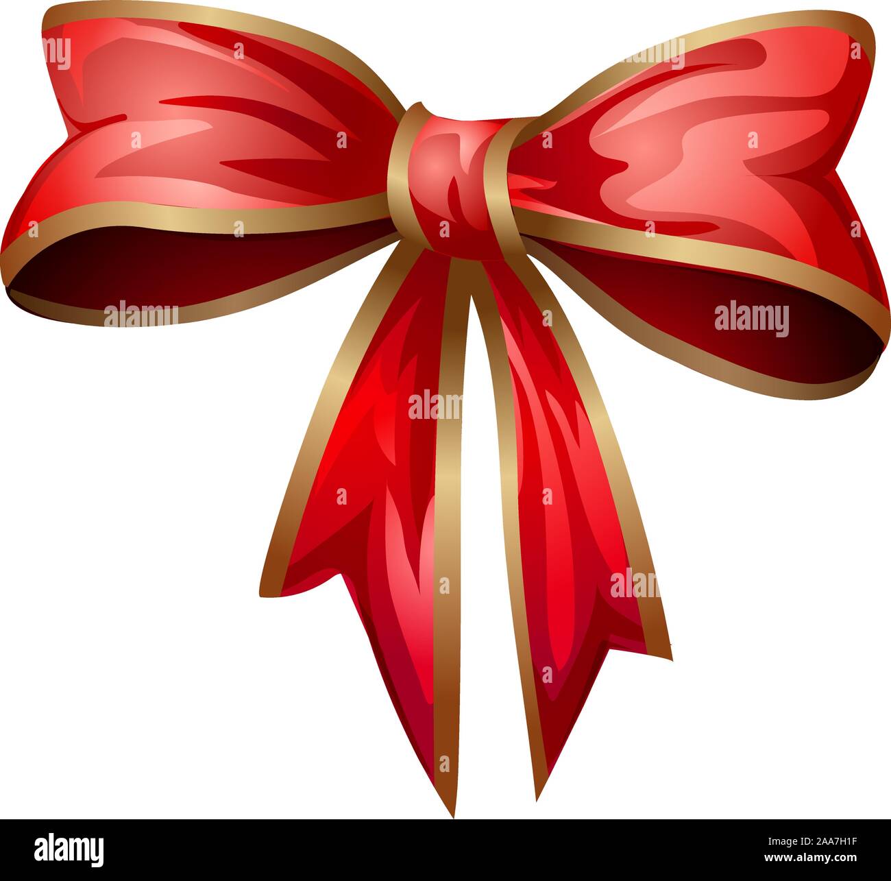 Cartoon style red bow isolated on white background Stock Vector Image ...