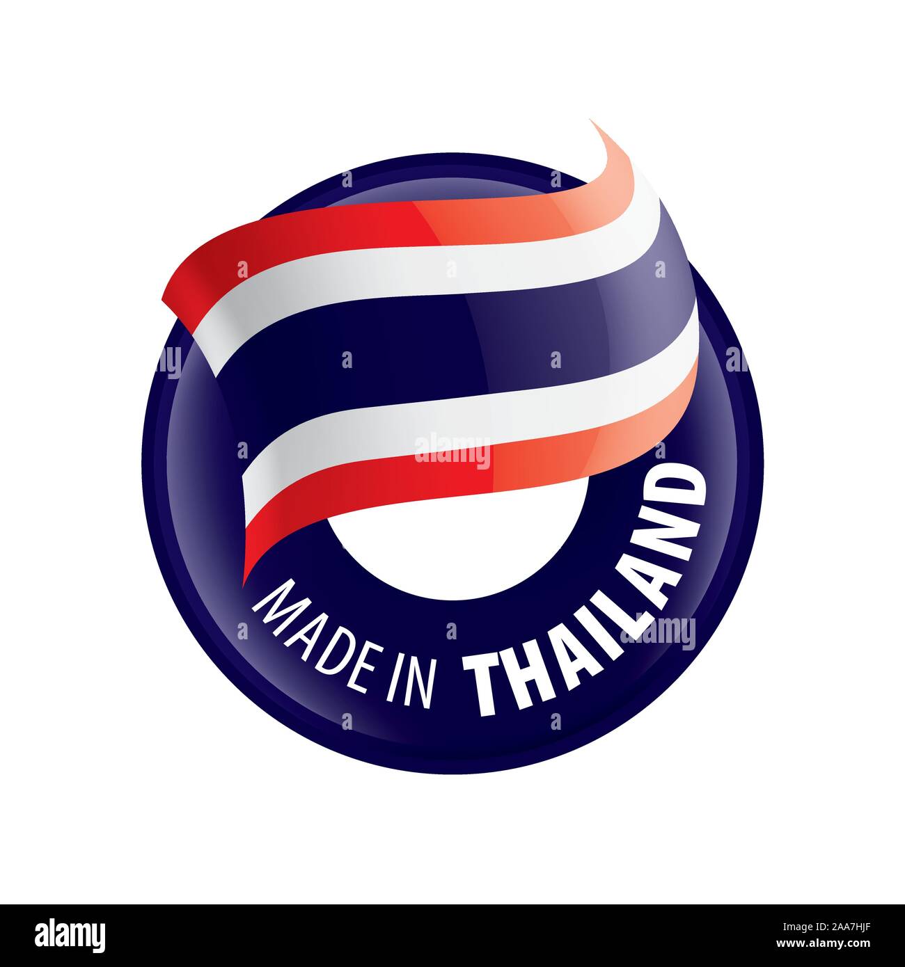 Thailand flag, vector illustration on a white background Stock Vector ...