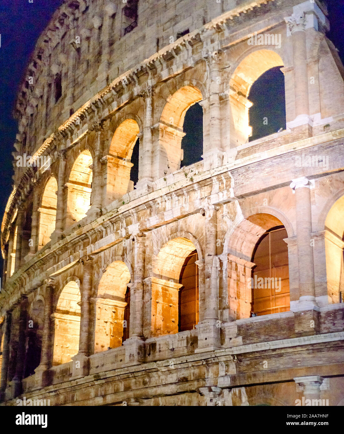 Colosseum at night, mystical building in the eternal city Stock Photo ...