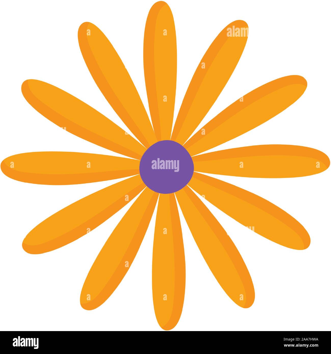 yellow flower decoration on white background vector illustration Stock ...
