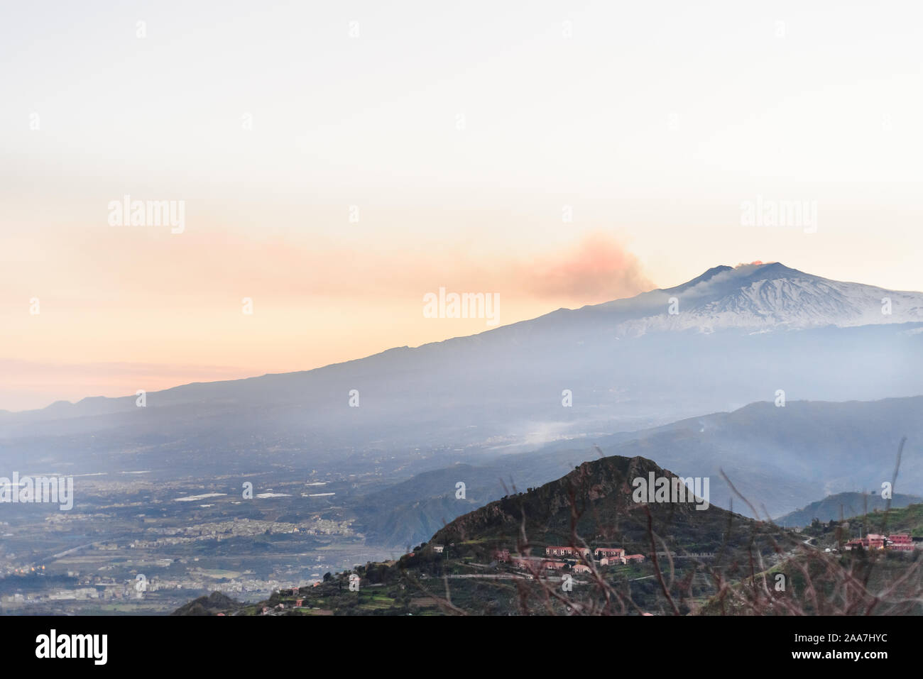 Aerial view mount etna coast hi-res stock photography and images - Alamy