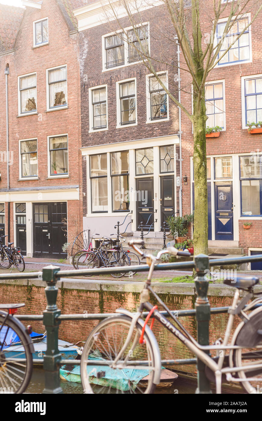Colorful houses and architecture of Amsterdam, the Netherlands ...