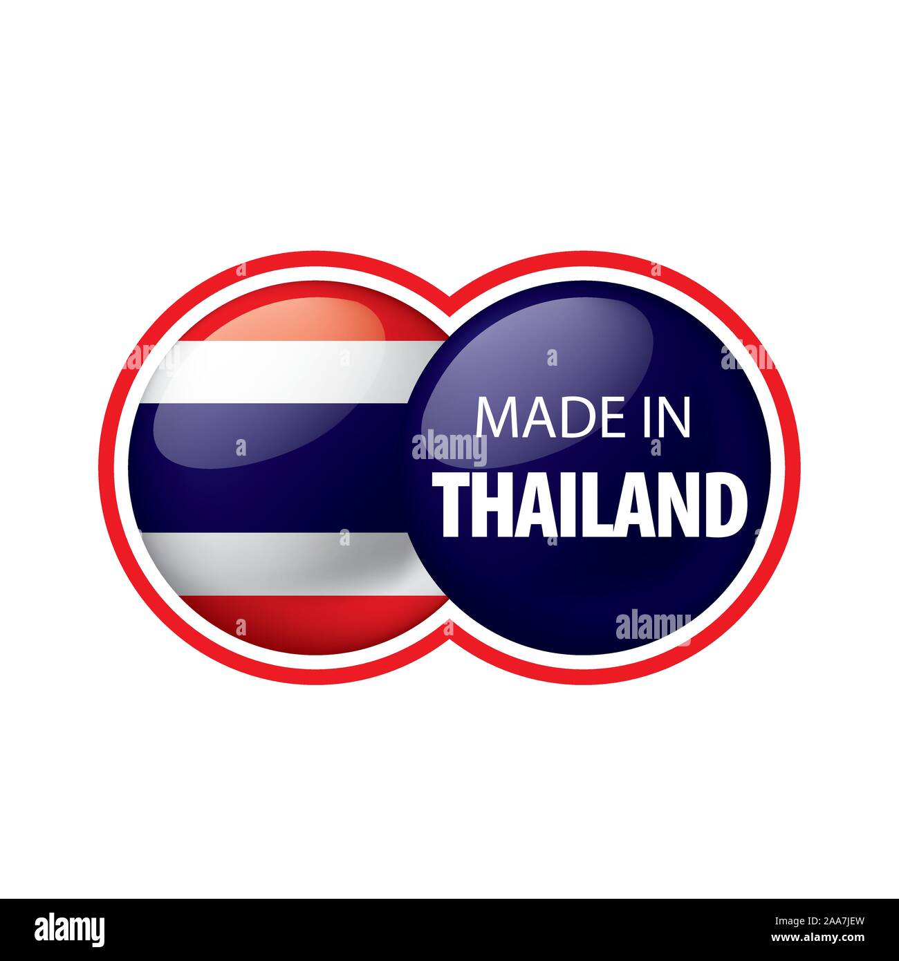 Thailand flag, vector illustration on a white background Stock Vector ...