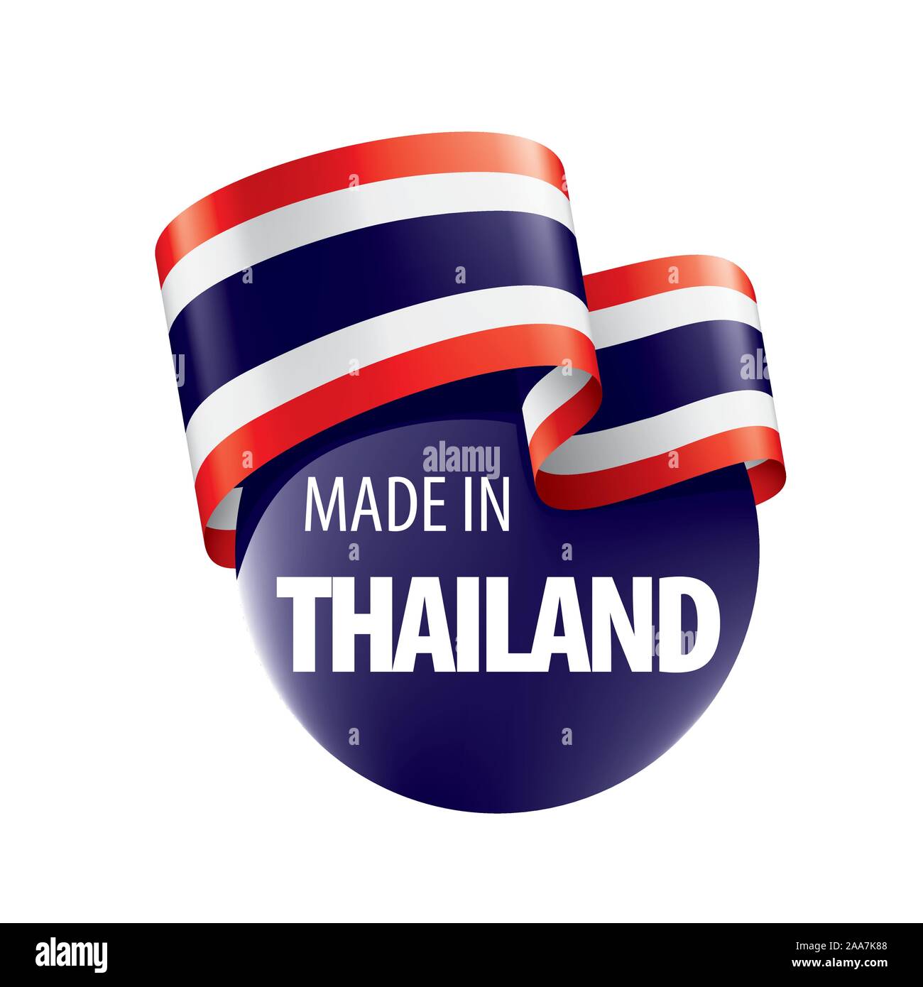 Thailand flag, vector illustration on a white background Stock Vector ...