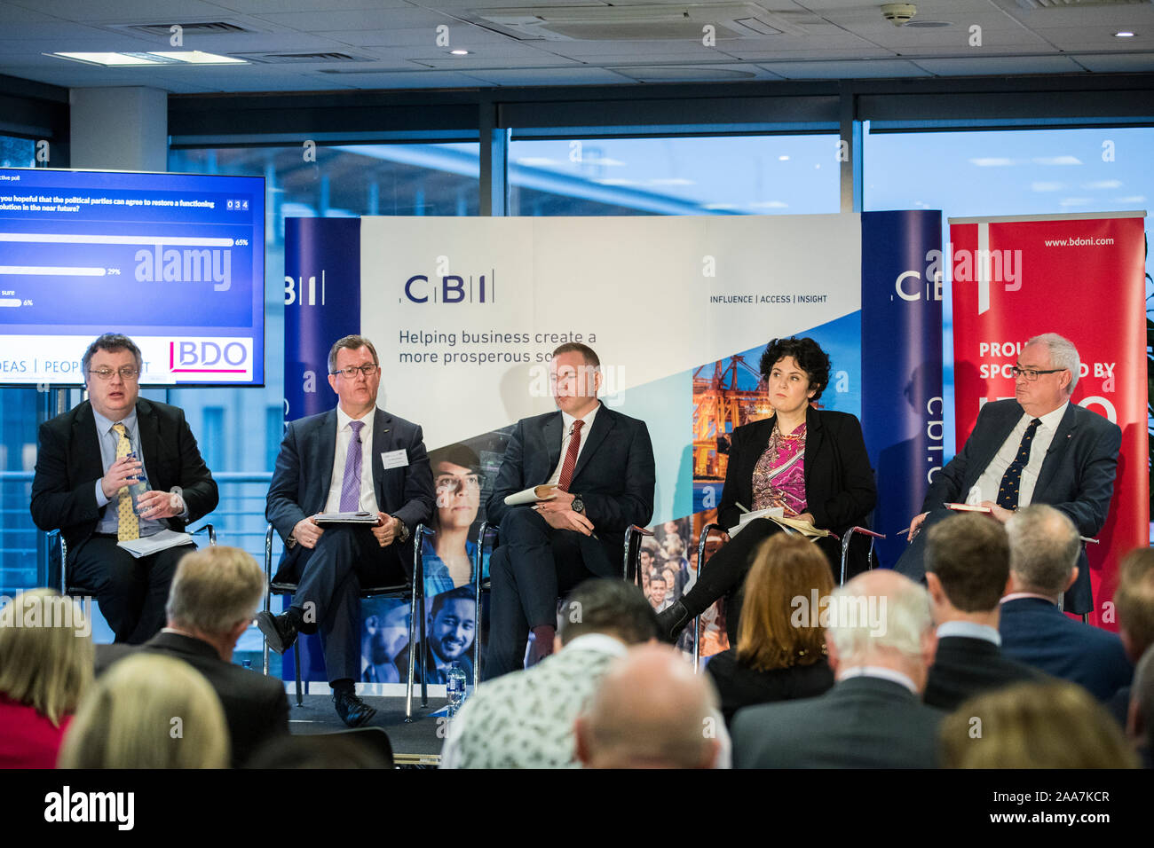 (left to right) Dr Stephen Farry and Alliance Party Deputy Leader), Sir ...